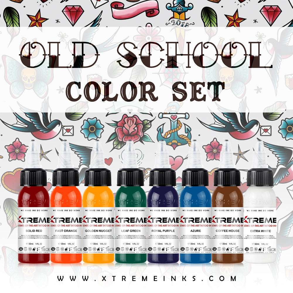 Old School Color Set | Xtreme Inks – WorldWide Tattoo Supply