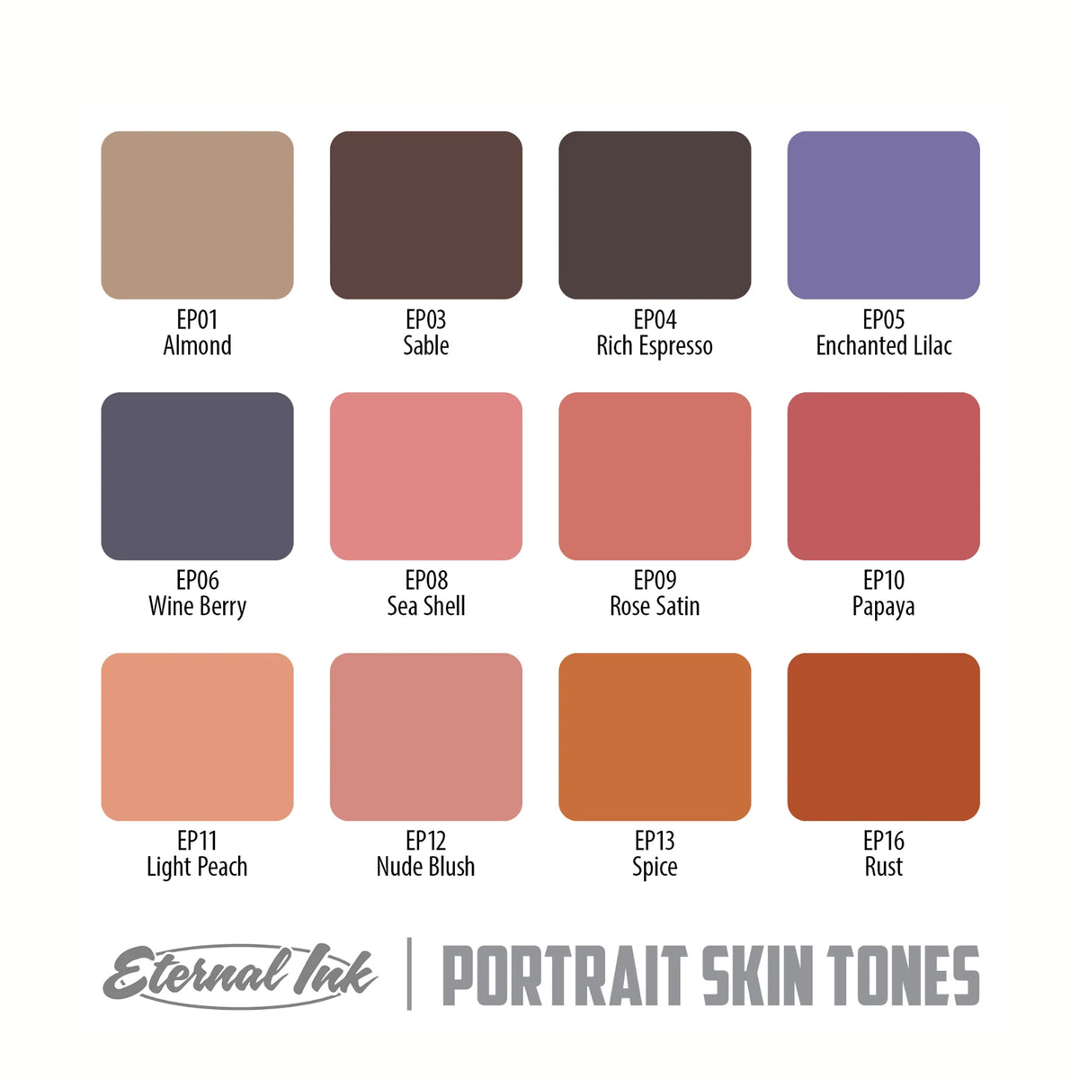 Ron Russo Portrait Skin Tones Set | Eternal Ink – WorldWide Tattoo Supply